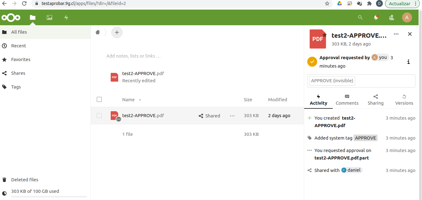 the approval flow is not triggered when adding the pendding tag Via the Files Automated Tagging ...