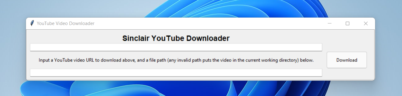 GitHub - Isss11/Sinclair-YouTube-Downloader: This was a program that I ...