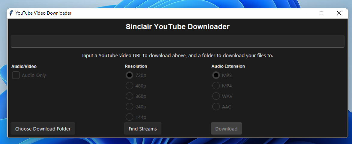 GitHub - Isss11/Sinclair-YouTube-Downloader: A desktop YouTube video downloader application ...