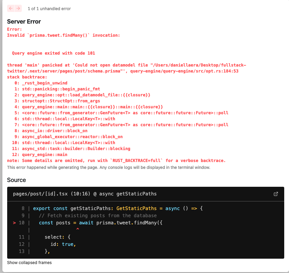 PANIC in query-engine/connectors/sql-query-connector/src/query_builder/write.rs:22:56called ...
