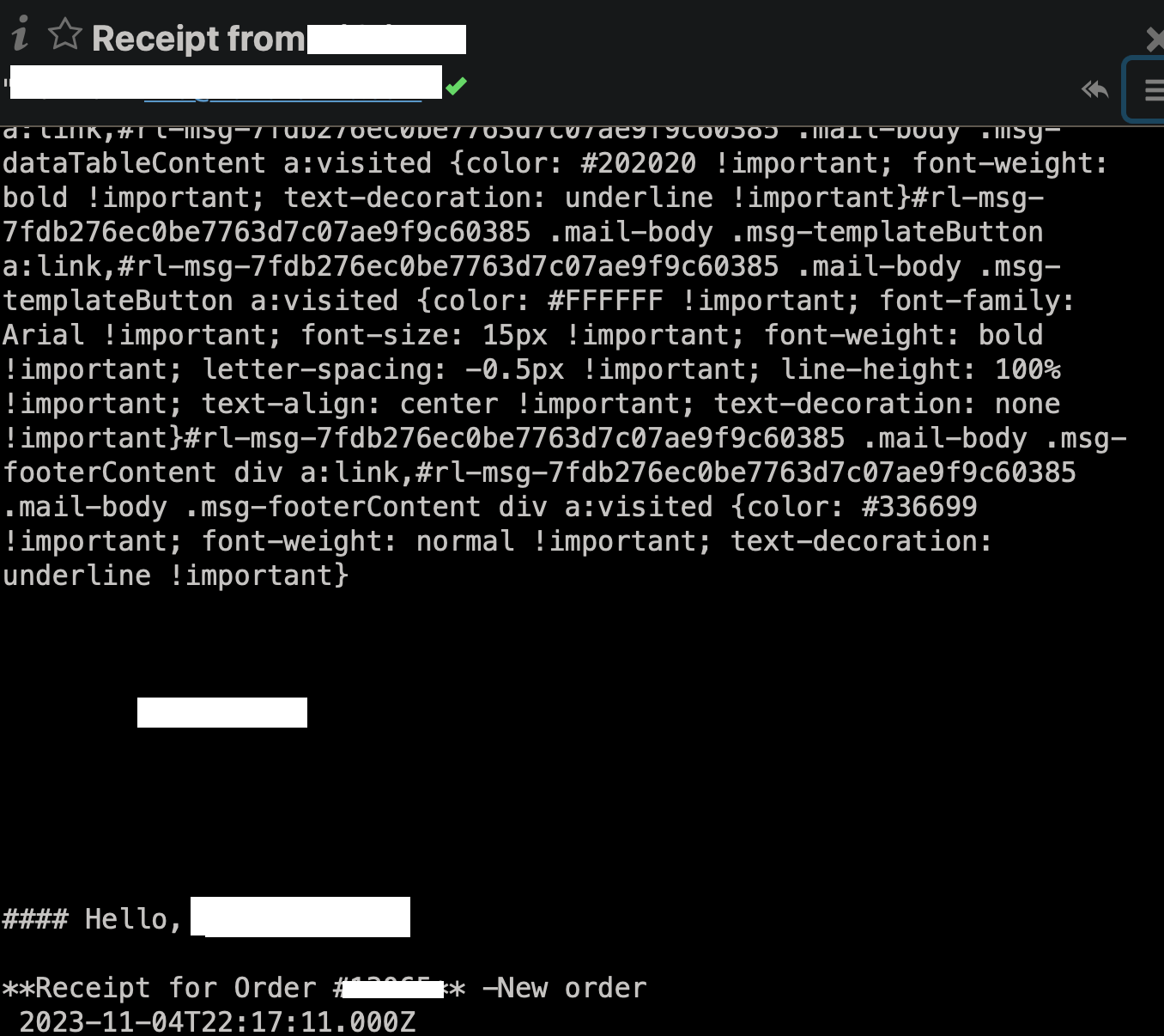 Blank email displayed when "Prefer HTML to plain text" is unchecked and the message is html only ...