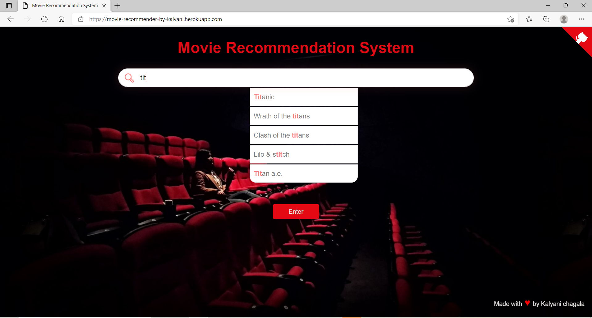 GitHub - kalyanichagala/Movie-recommendation-system