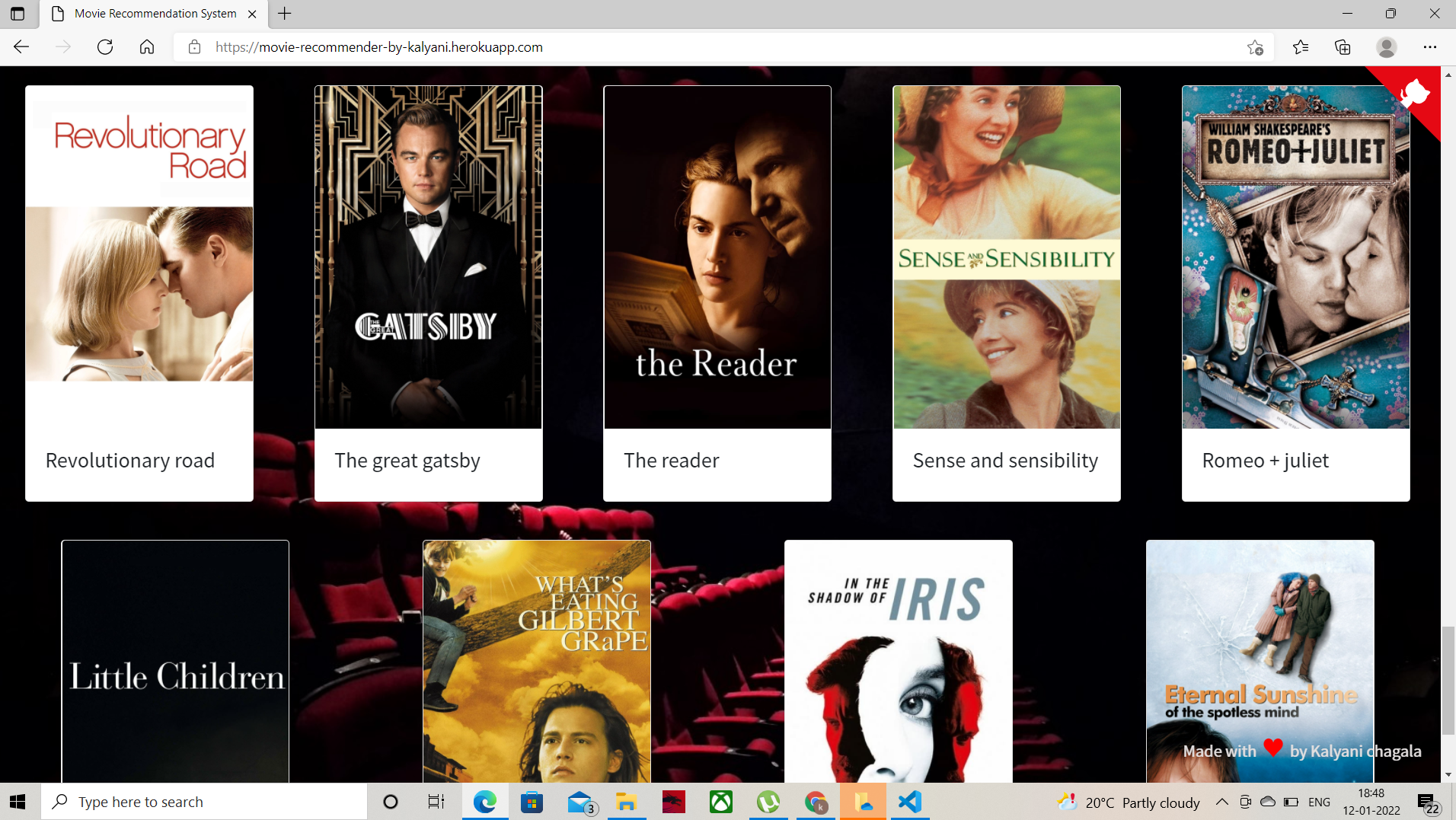 GitHub - kalyanichagala/Movie-recommendation-system