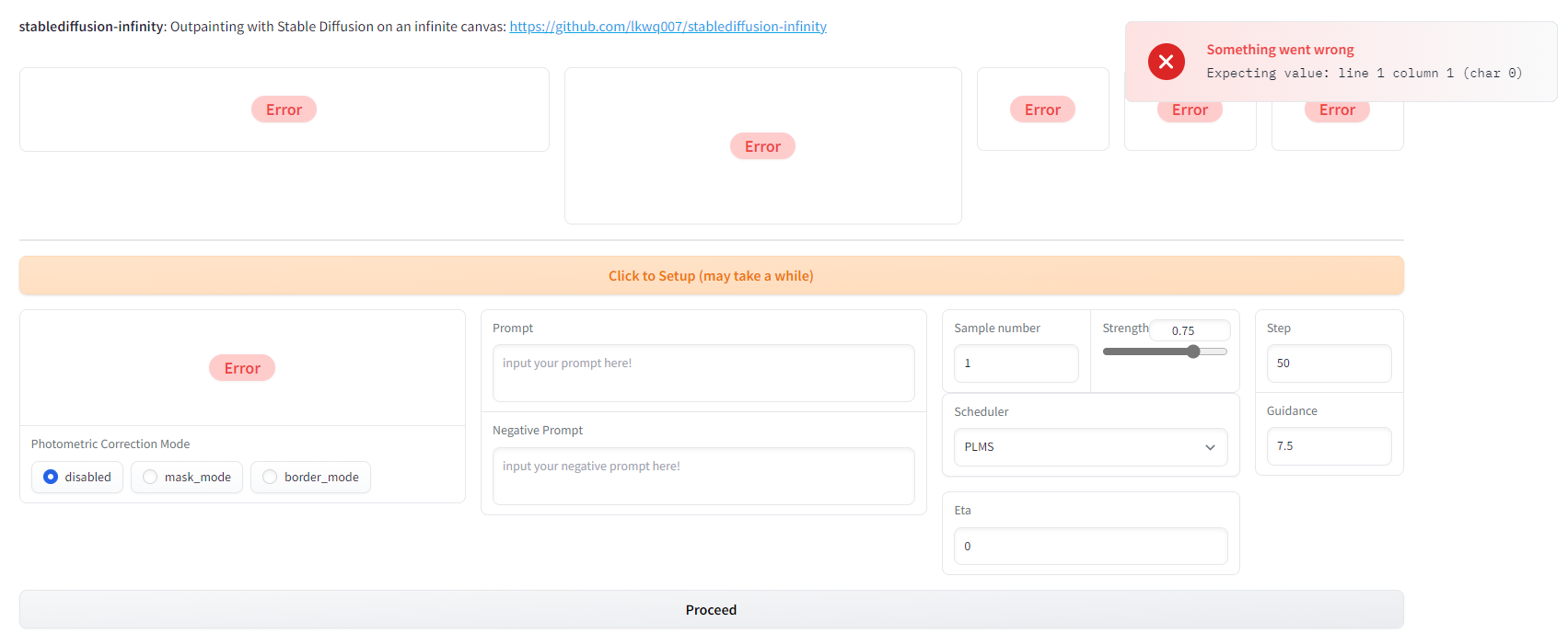 [Bug] I started successfully, but could not run normally · Issue #179 · lkwq007/stablediffusion ...