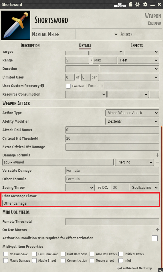 Suggestion Add An Option To Leave The Chat Message Flavor Field