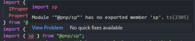 'Module "@pnp/sp" has no exported member 'sp' · Issue #2098 · pnp/pnpjs · GitHub