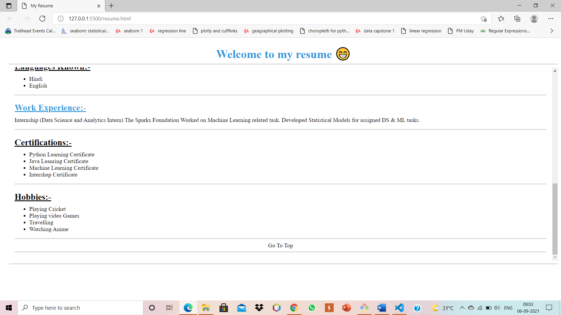 GitHub - rupeshs-vb/Resume-: Here I created my resume with the help of Html/CSS