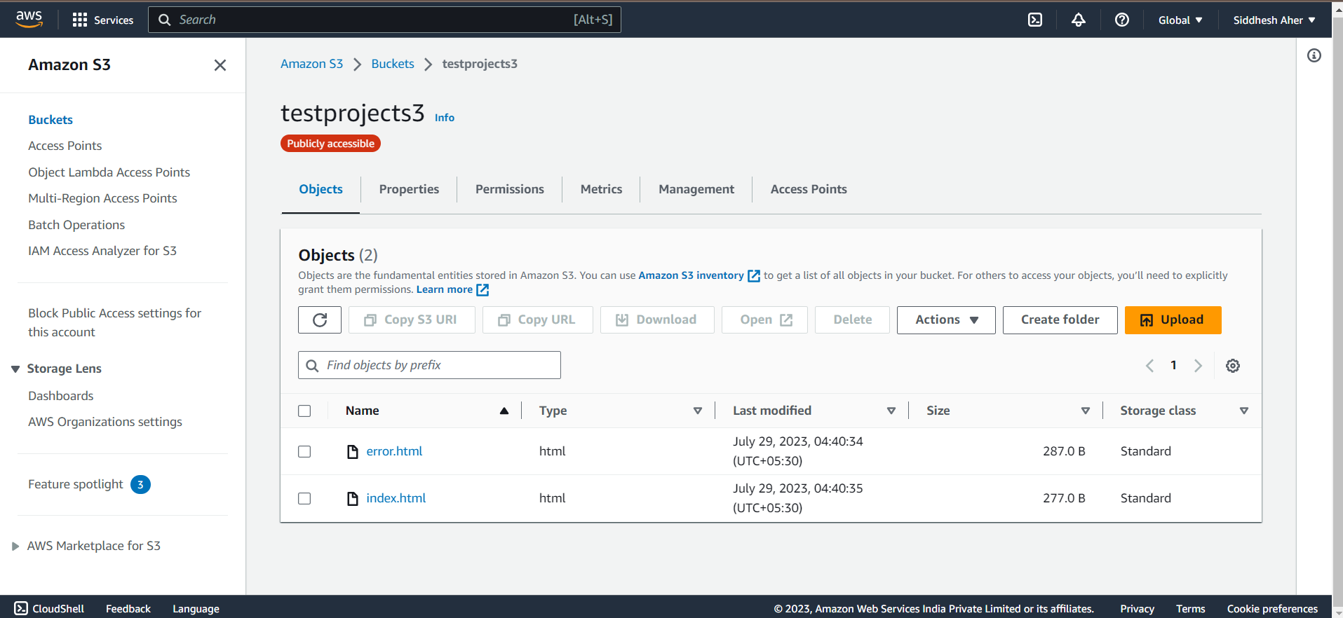 GitHub - Sid-2503/aws_s3website