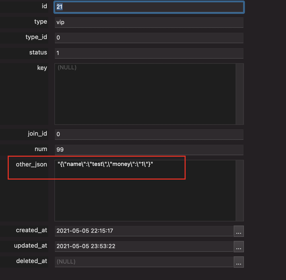 json字段，在casts定义后form通过embeds保存会出现两次json_encode后存进mysql · Issue #1233 · jqhph/dcat-admin · GitHub