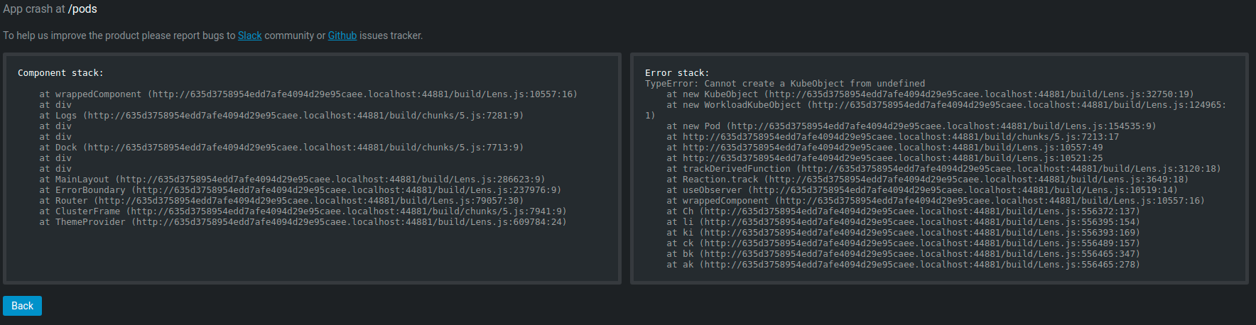 App Crash At Pods · Issue 6220 · Lensapplens · Github