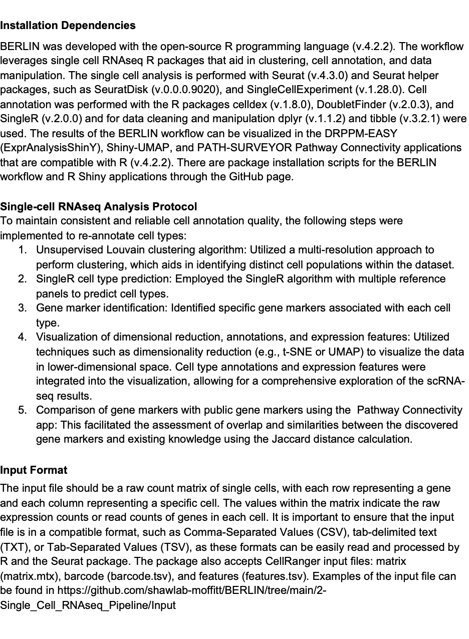 GitHub - shawlab-moffitt/BERLIN: BERLIN: Basic Exploration of single ...