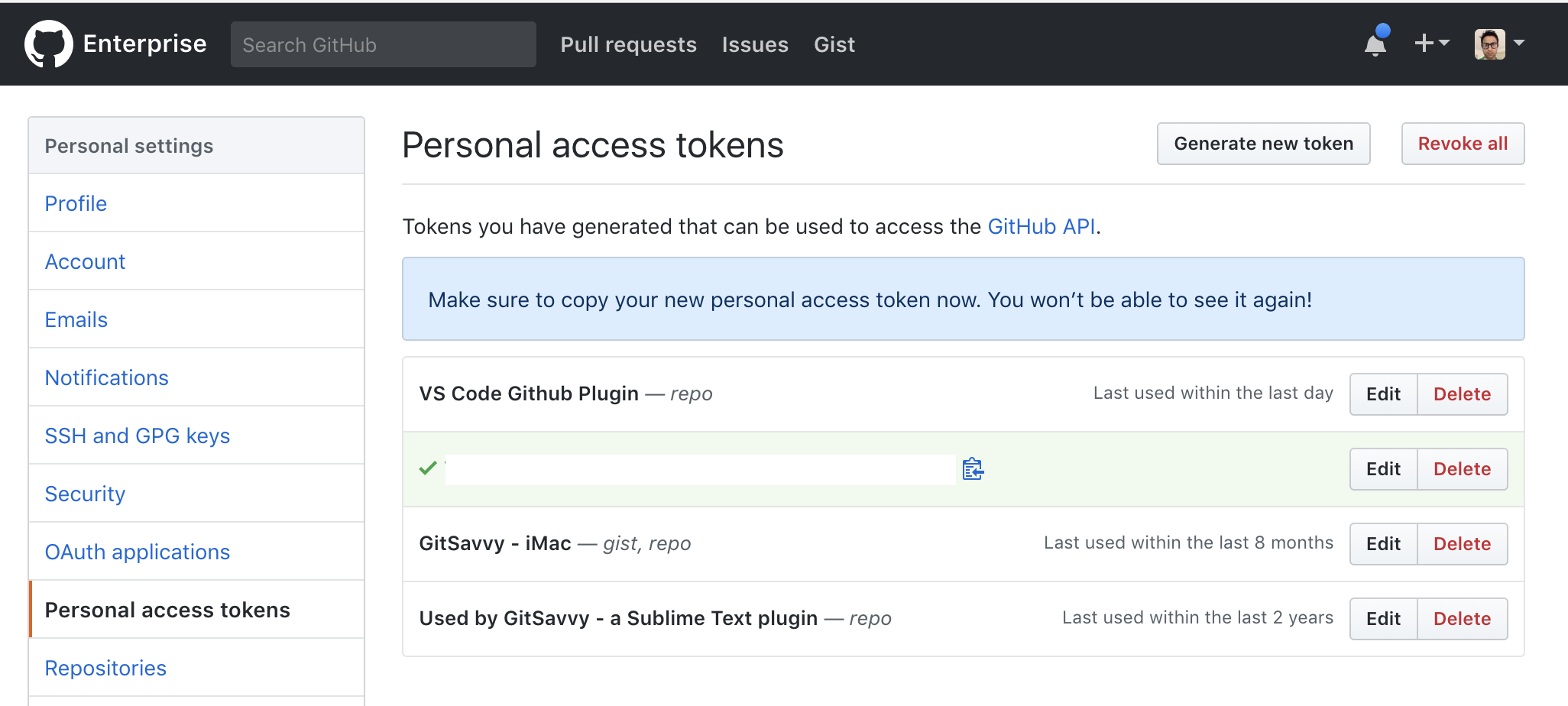 Setup/Update tokens should not require reload · Issue #395 · KnisterPeter/vscode-github · GitHub