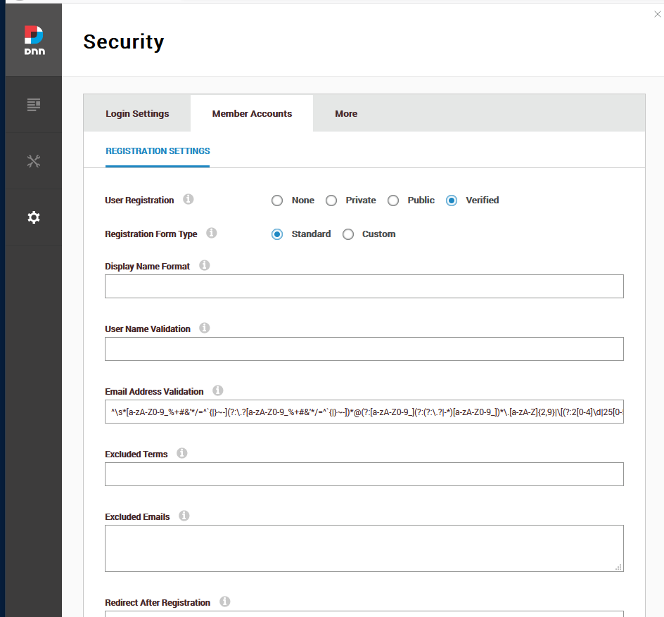 Add the option to block certain Email addresses from registering · Issue #3398 · dnnsoftware/Dnn ...