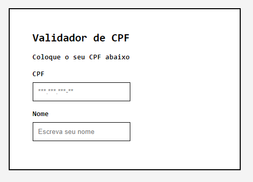 GitHub - KarimeLinhares/CPF-validator