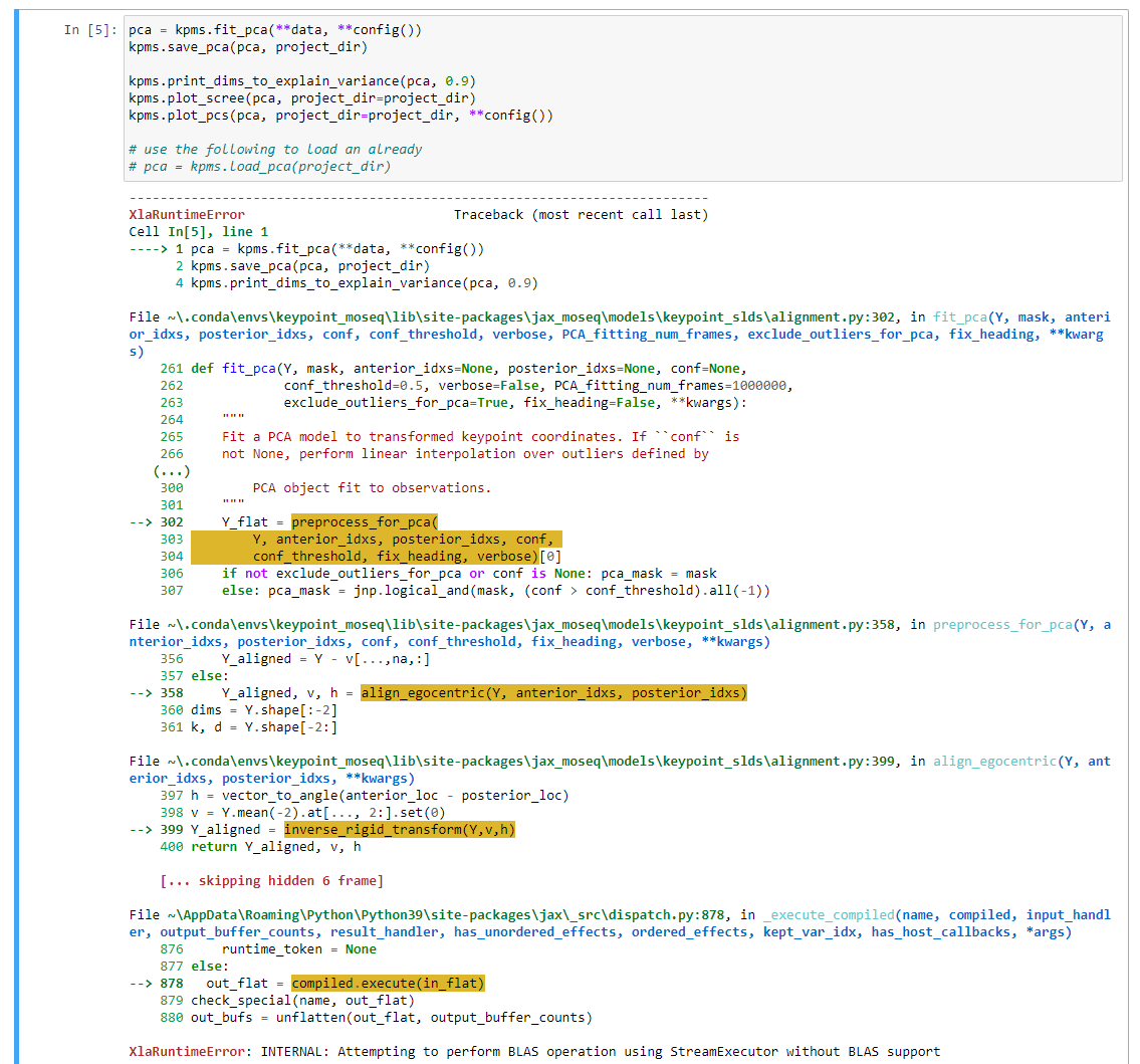 BLAS Support Error in kpms.fit_pca · Issue #78 · dattalab/keypoint-moseq · GitHub