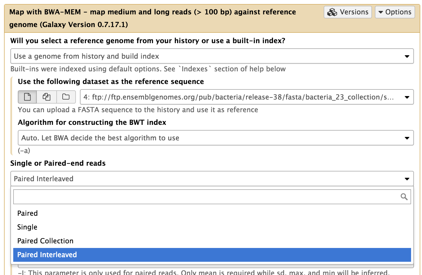 Enhancement: Add "Paired Interleaved" as an input option to BWA (exists for BWA-MEM) · Issue ...