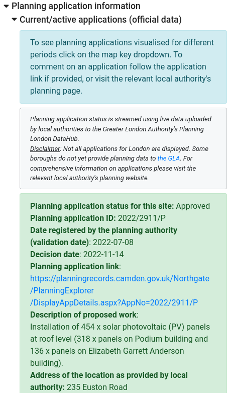 Planning zones needs hperlink to GLA London planning hub in the Planing hub text in the blue box ...
