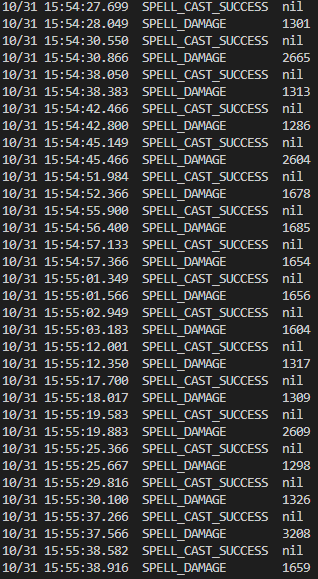 COMBAT_LOG_EVENT_UNFILTERED bugs while "Advanced Combat Logging" is enabled in the options panel ...