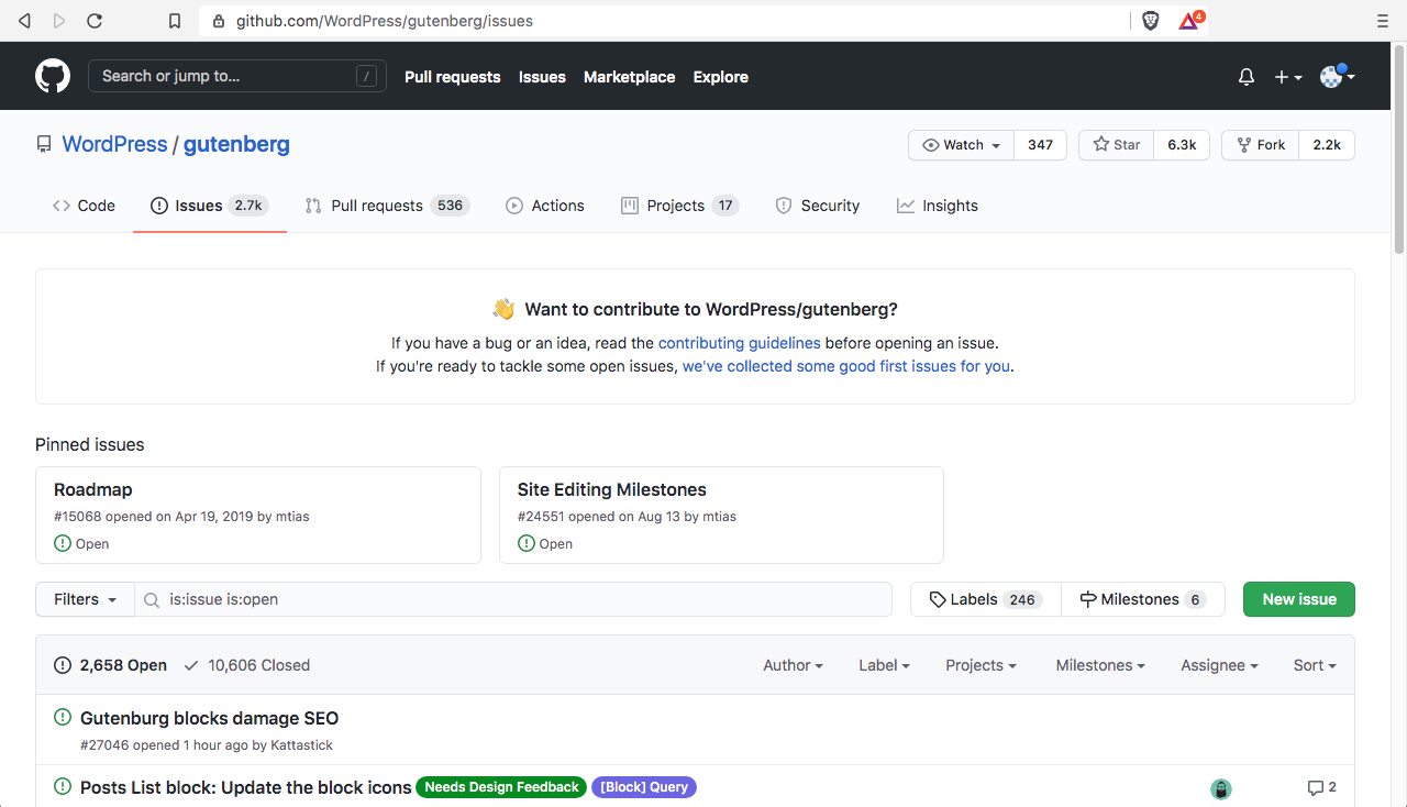 Add an intro banner message to GitHub repo · Issue #26756 · WordPress ...