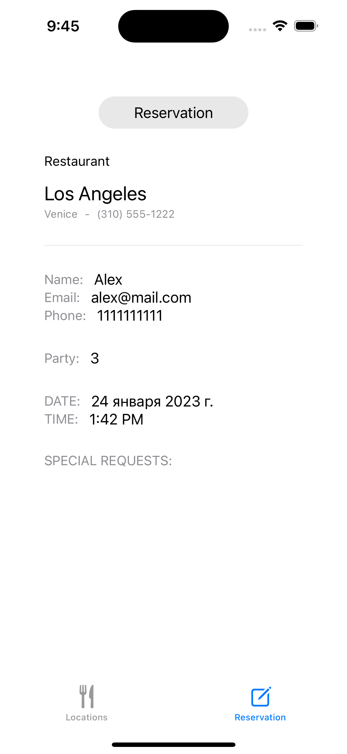 GitHub - bLuDd1/Reservations: Model of reservation app for a restaurant