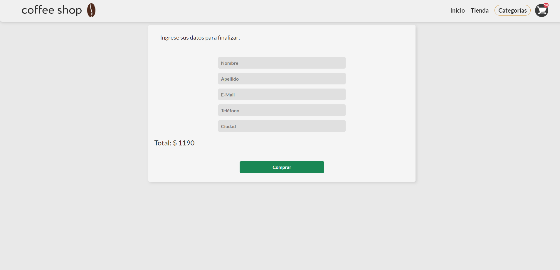 GitHub - octaviosancho-dev/coffee-shop-react: Fully Functionally e-Commerce
