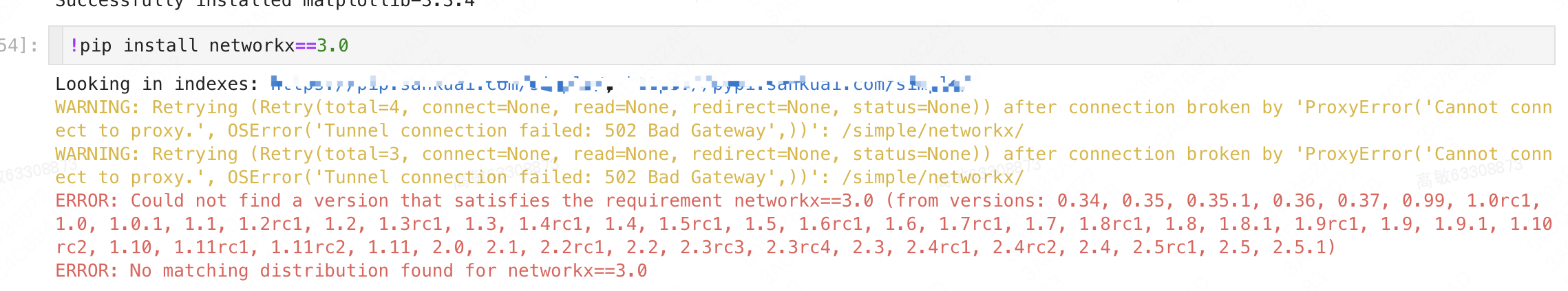pip install networkx==3.0 error · networkx networkx · Discussion #6460 · GitHub