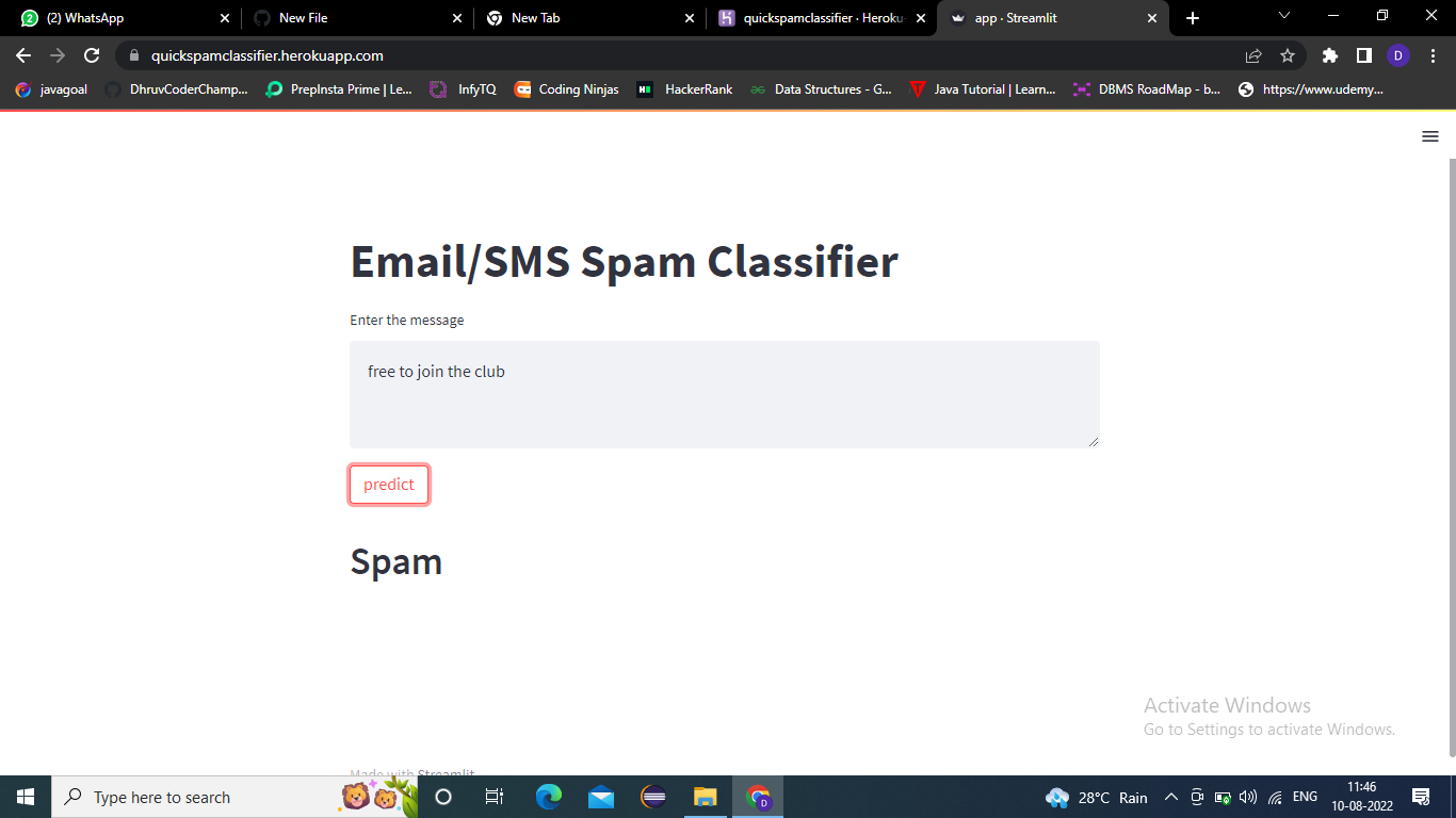 GitHub - DhruvCoderChamp/SMS-Spam-Classifer: The sms spam classifeir ...