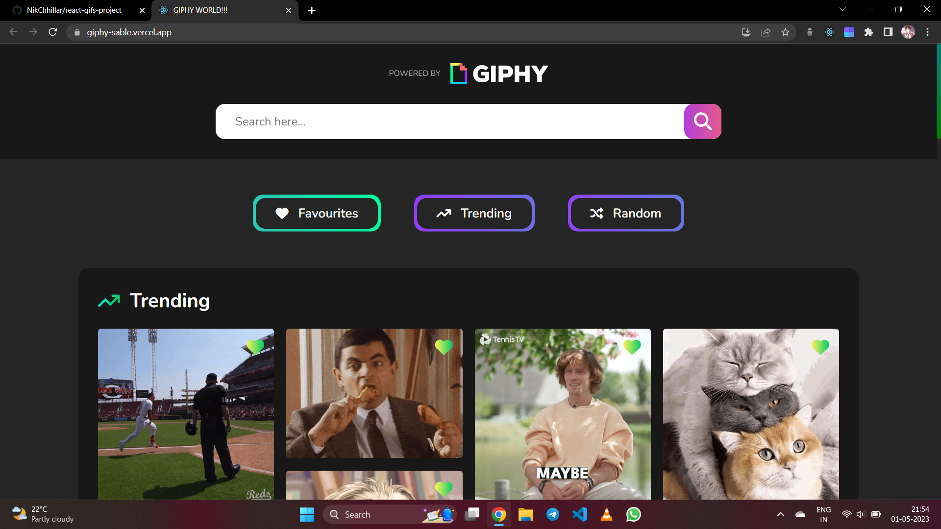 GitHub - NikChhillar/react-gifs-project GitHub - NikChhillar/react-gifs-project