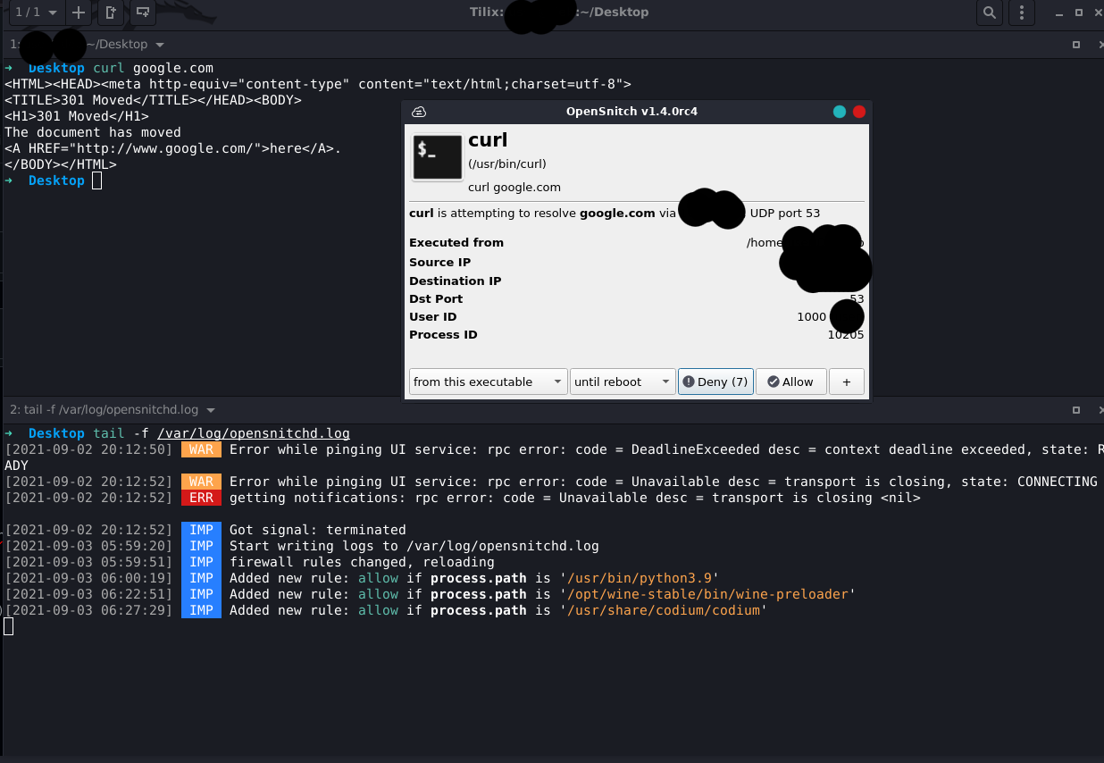 Opensnitch gets bypassed on first request · Issue #489 · evilsocket/opensnitch · GitHub