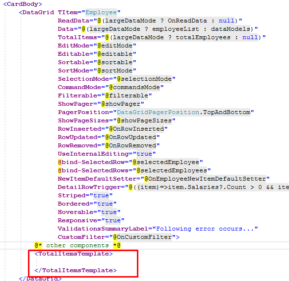 Remove info text next to datagrid pagination · Issue #1837 · Megabit/Blazorise · GitHub