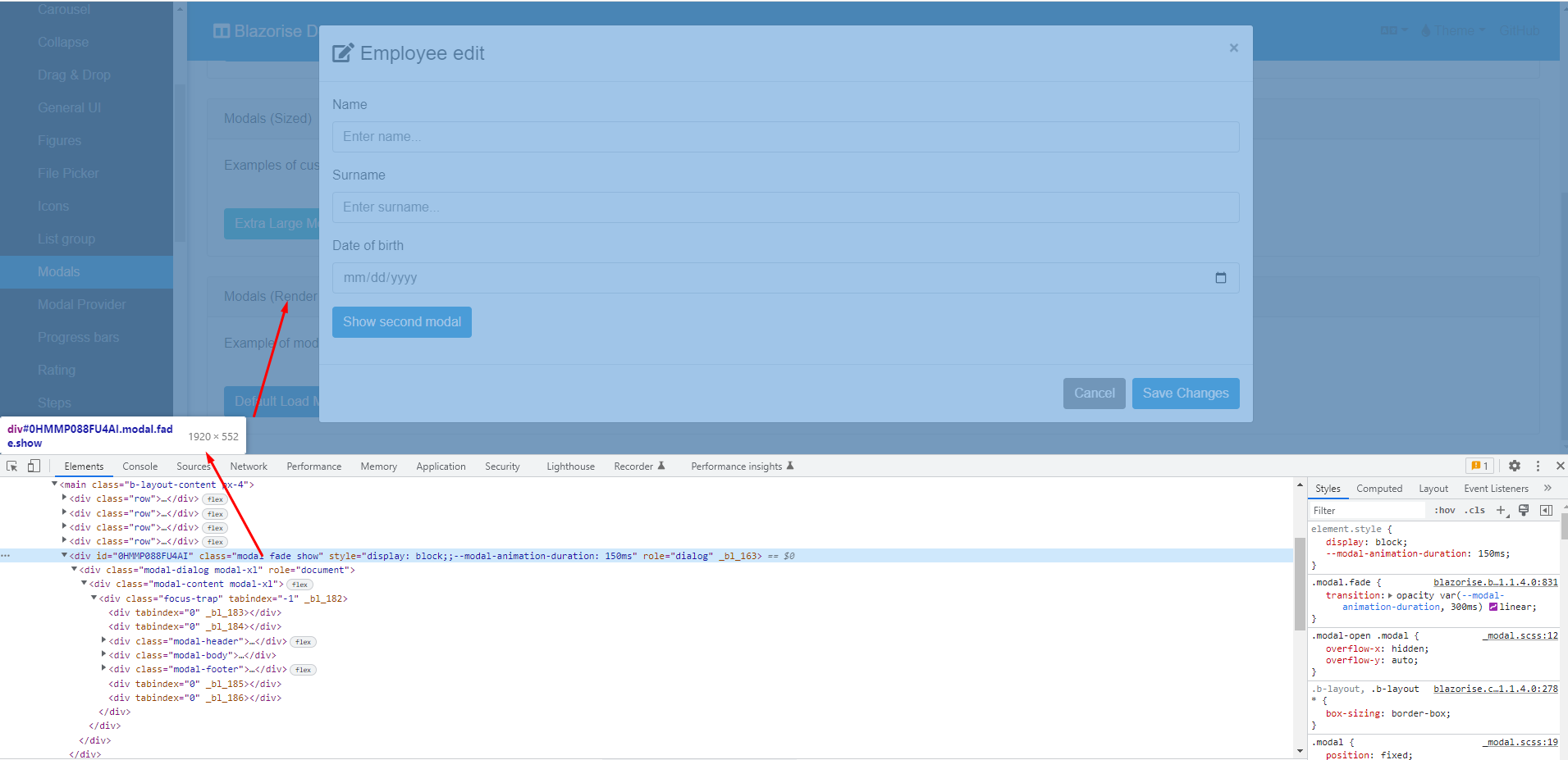 Modal: scrolling page closes modal · Issue #4341 · Megabit/Blazorise · GitHub