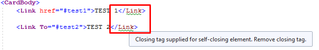 Visual Studio warning about razor component closing tag · Issue #5527 ...