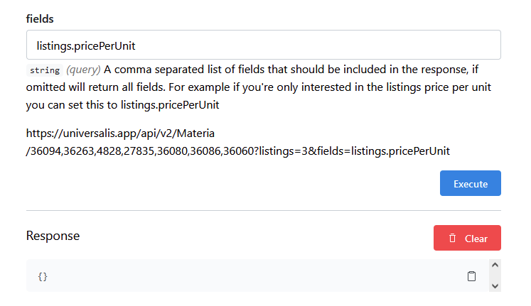 Issue with "fields" on the Market board current data endpoint · Issue #1156 · Universalis-FFXIV ...