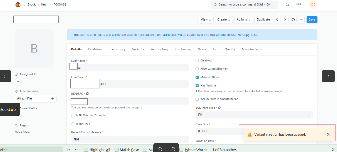 Unable to create multiple Item Variants · Issue #35822 · frappe/erpnext · GitHub