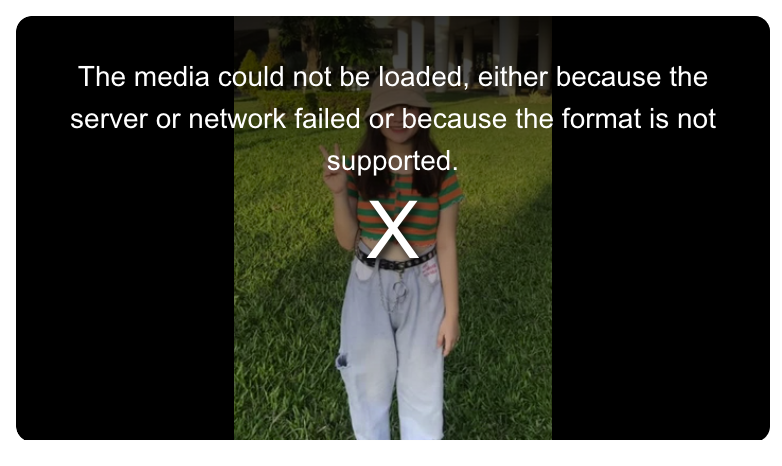 Hidden error Message "The media could not be loaded, either because the server or network failed ...