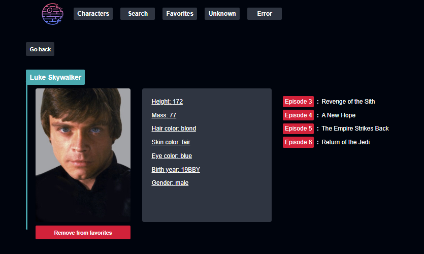 GitHub - bugaichuk01/Reactjs-Star-Wars: ReactJs application which ...