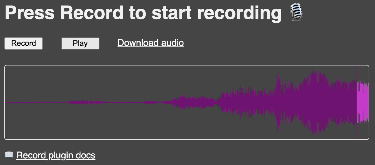 Wave made by record plugin not playing full audio · Issue #3049 · katspaugh/wavesurfer.js · GitHub