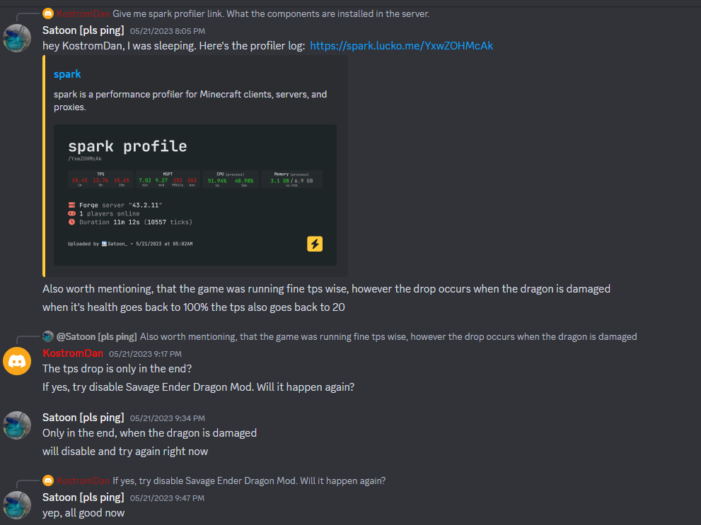 [Perfomance issue]: Terrible server performance after dragon damaged. · Issue #37 · someaddons ...