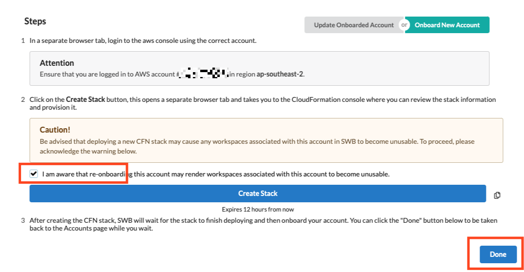 [Bug] Minor: Done button disabled when updating onboarded accounts · Issue #1043 · awslabs ...