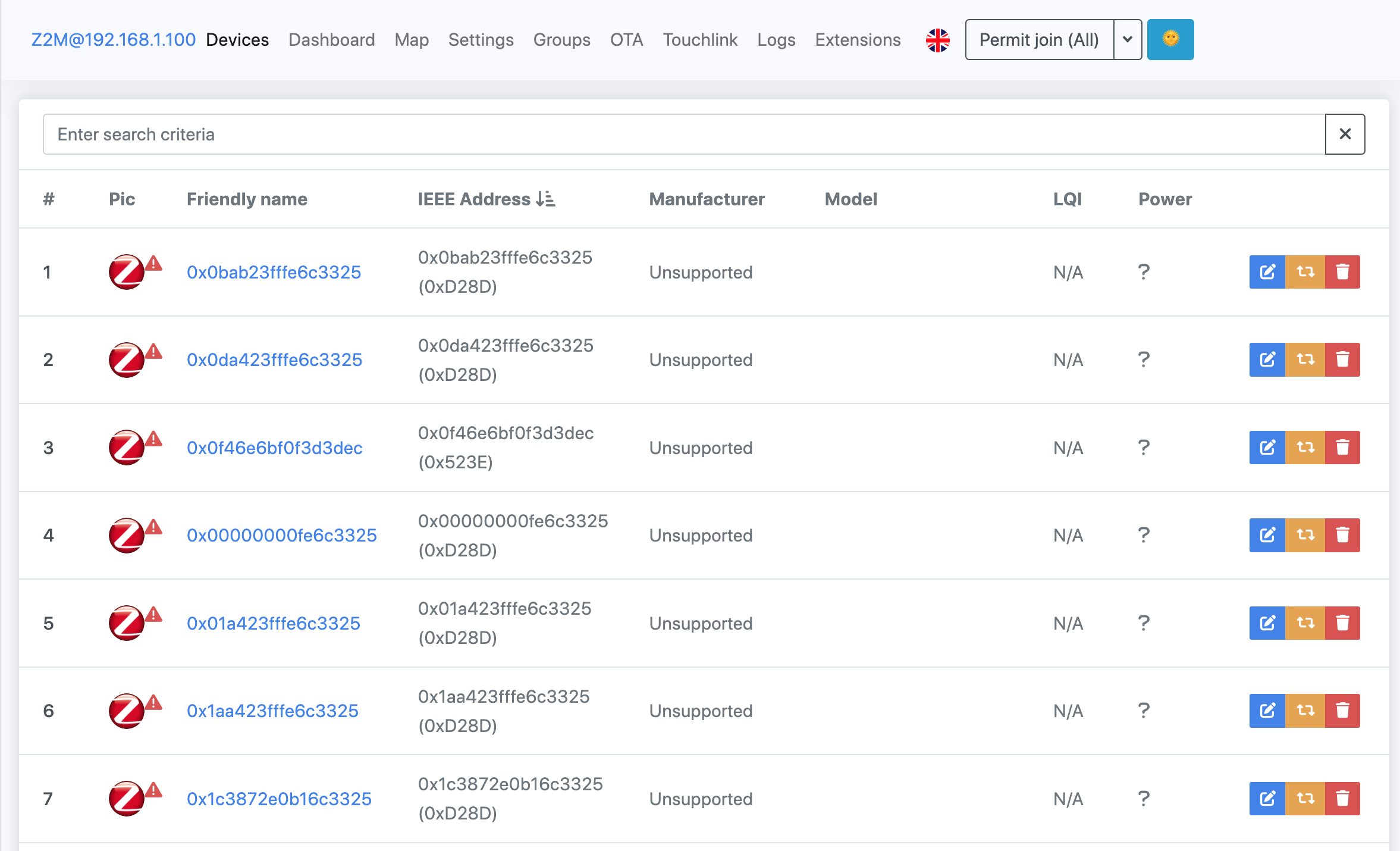 Zigbee2MQTT shows hundreds of unknown devices · Issue #14183 · Koenkk/zigbee2mqtt · GitHub