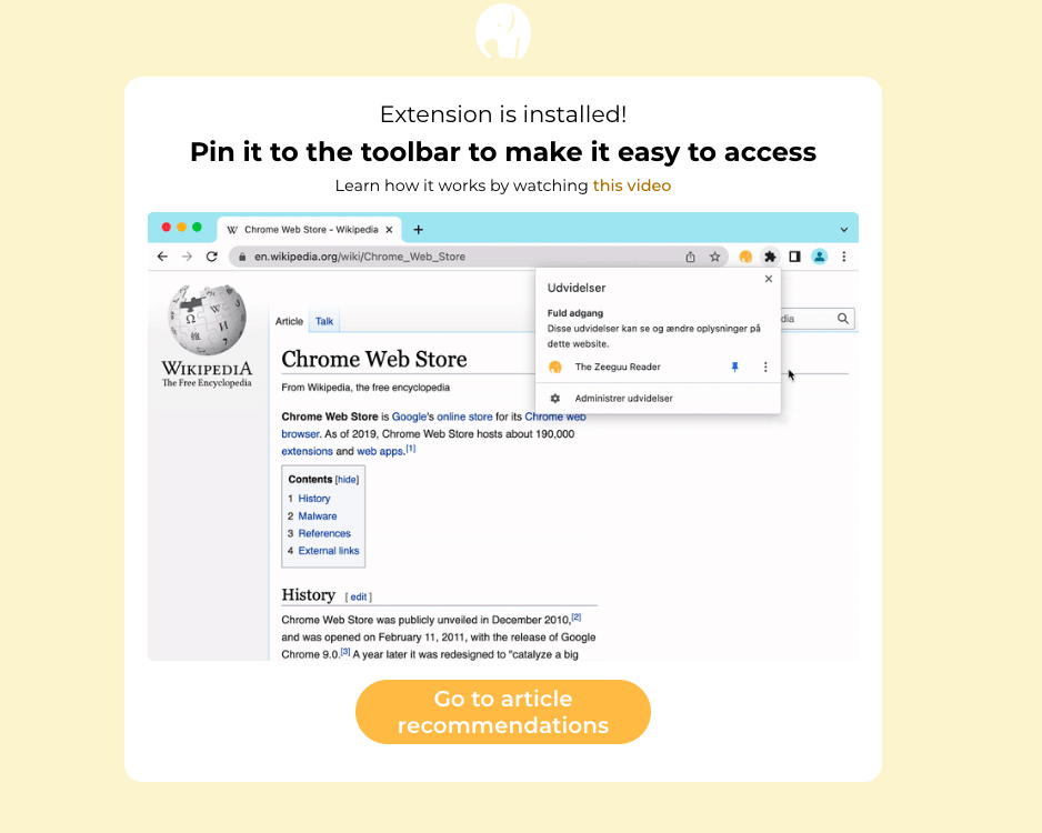 Video guide and logging /extension_installed by fribl · Pull Request #207 · zeeguu/web · GitHub