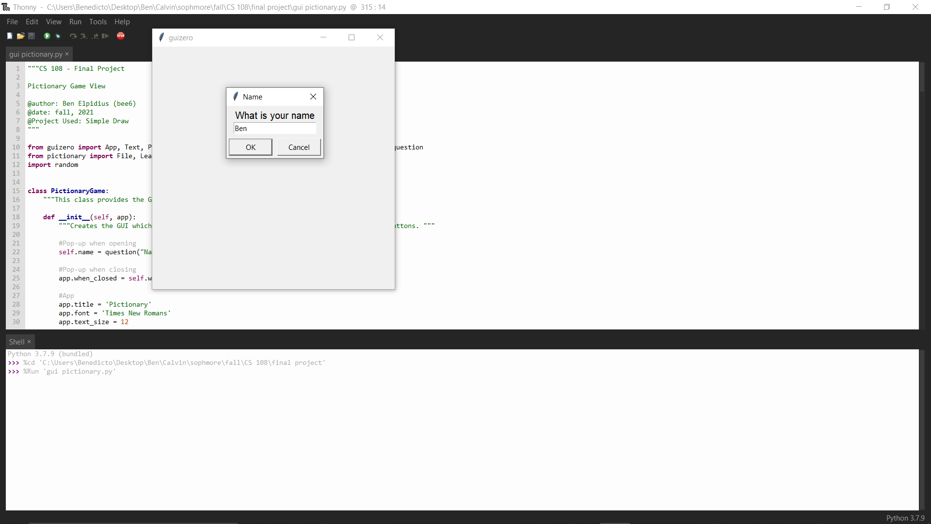 GitHub - benedicto7/pictionary: Calvin University CS108 Final Project