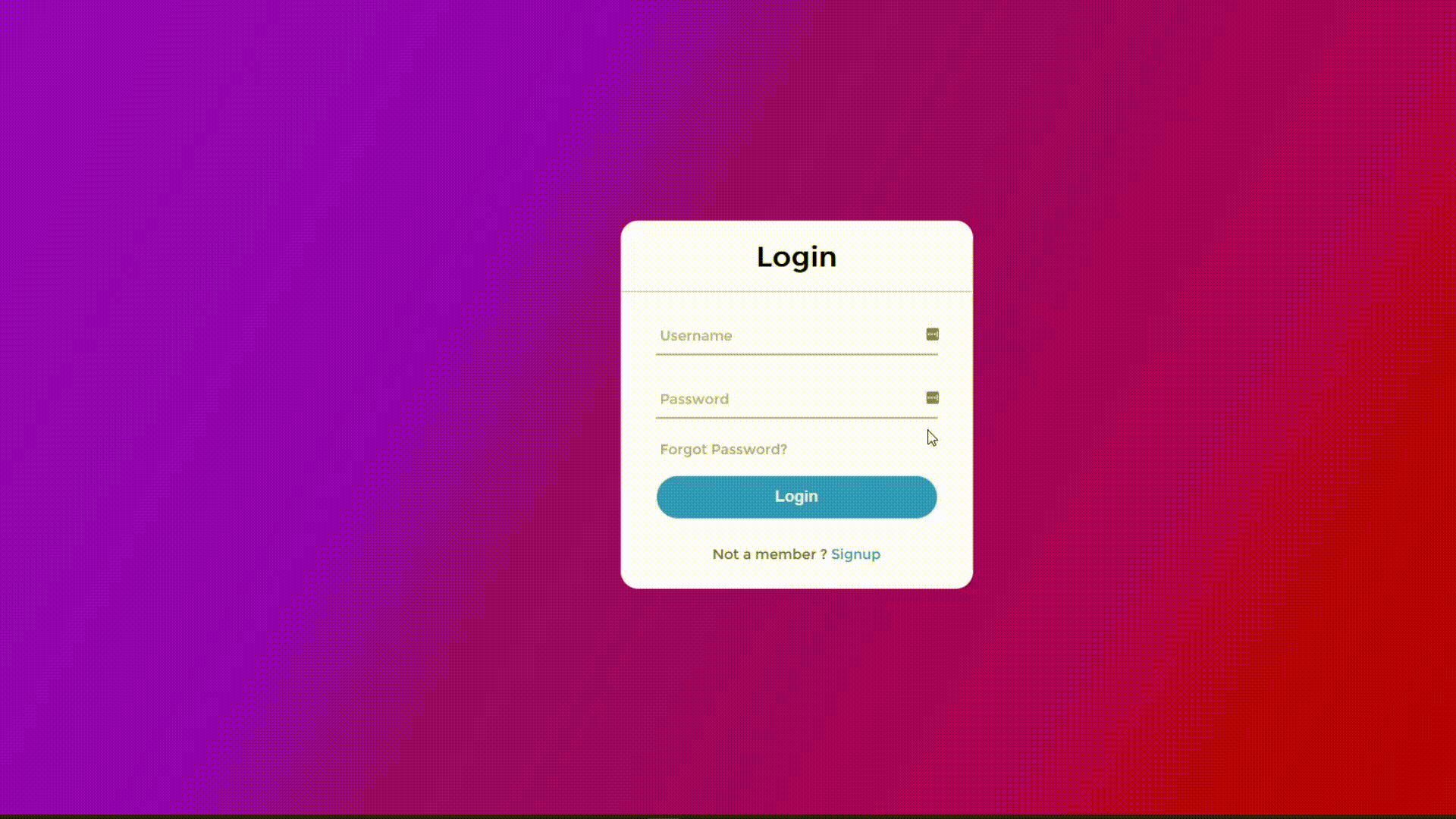 Simple Login Design If You Edit You Can Do The Same To Sign Up