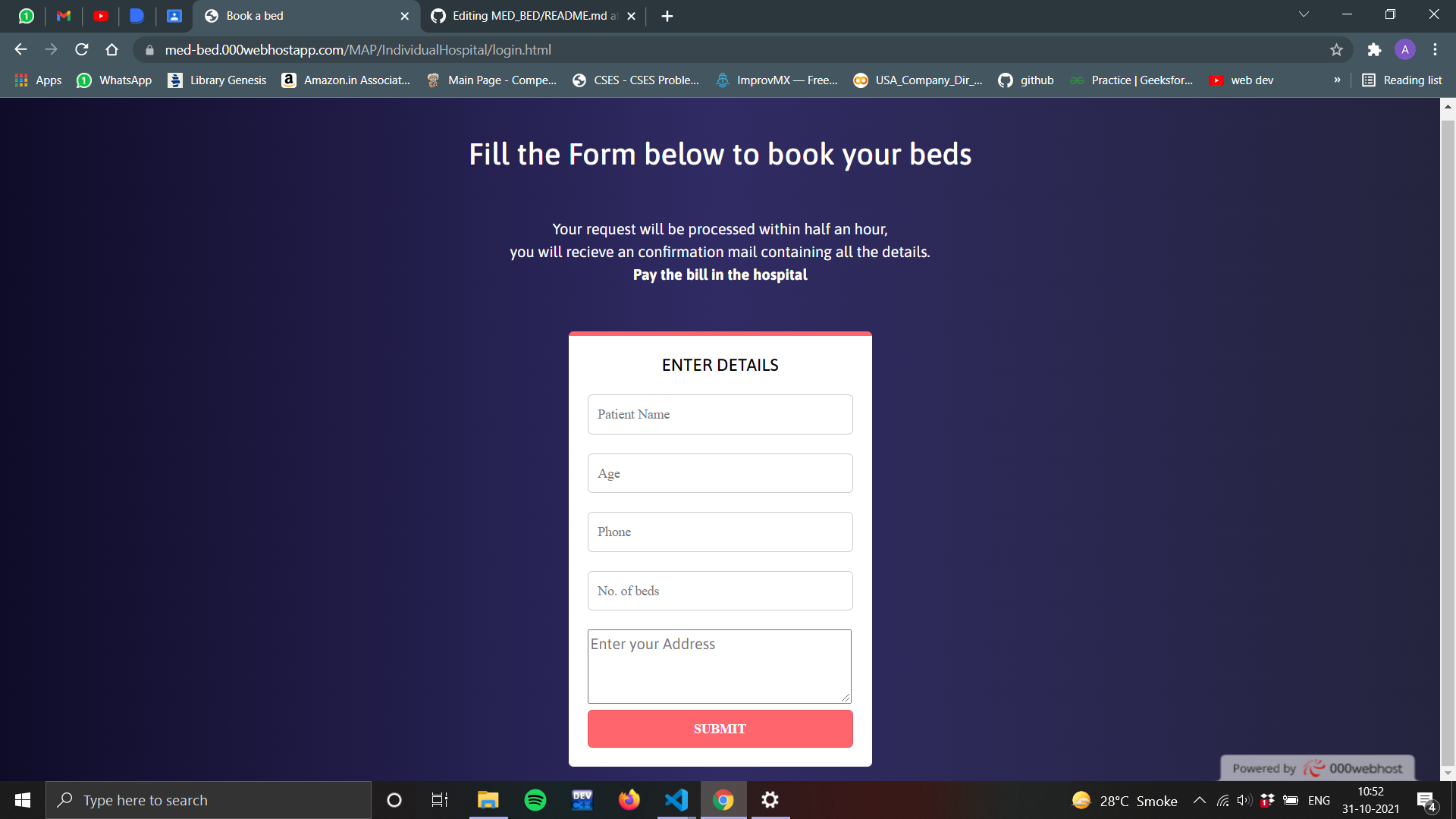 GitHub - tanuj-kalonia/MED_BED