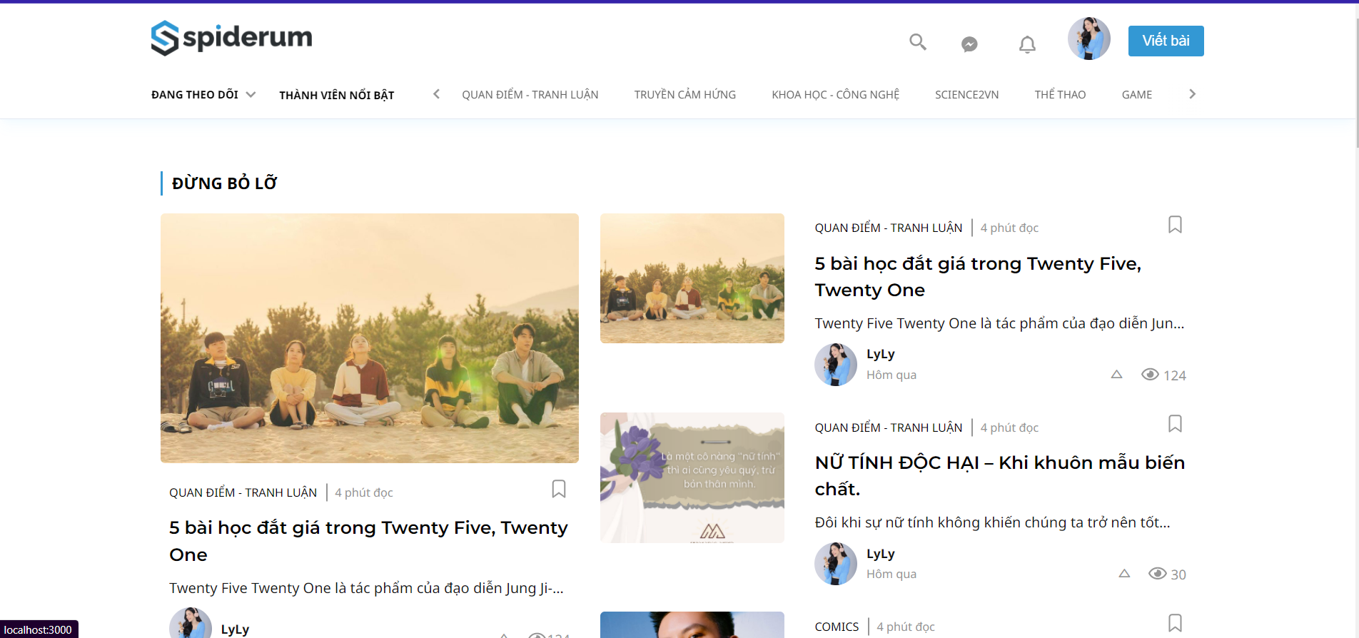 GitHub - haudnn/spiderum-client: Social network Blog is cloned from ...