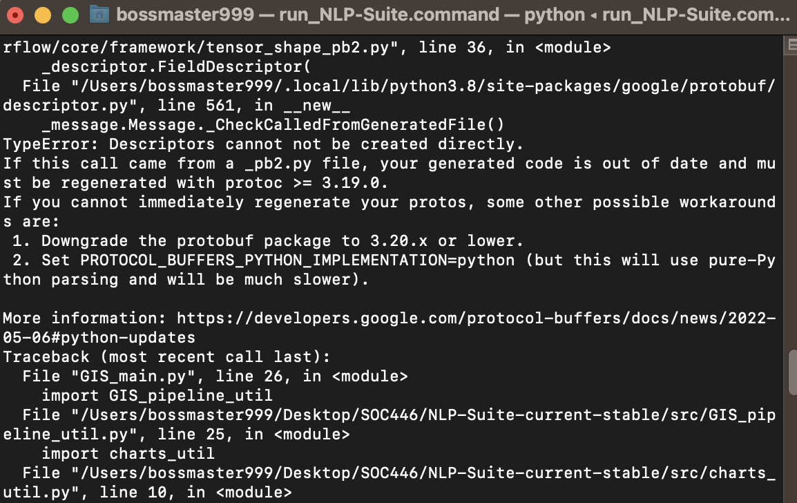 [BUG]: GUI fails to open · Issue #1206 · NLP-Suite/NLP-Suite · GitHub