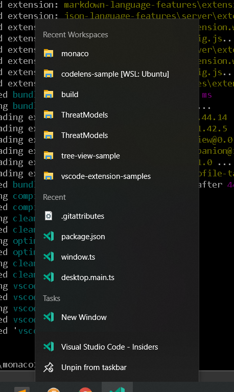 Windows - Taskbar entry context menu is empty · Issue #111177 ...
