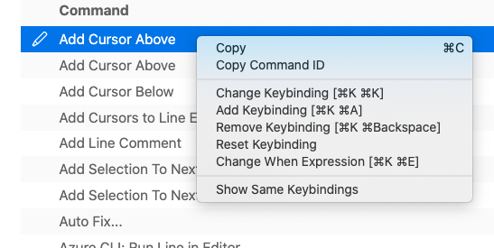 Keybindings menu cleanup · Issue #111598 · microsoft/vscode · GitHub