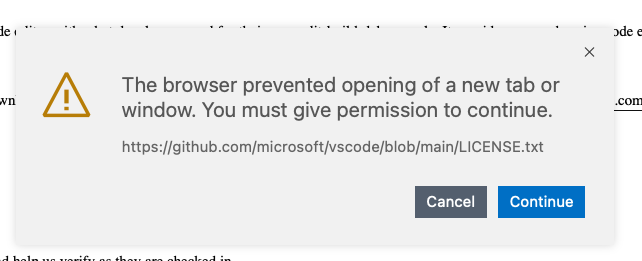 Web Wording Of Link Dialog · Issue 122354 · Microsoftvscode · Github