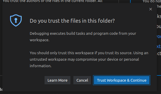 Trust dialogs consistency · Issue #122391 · microsoft/vscode · GitHub